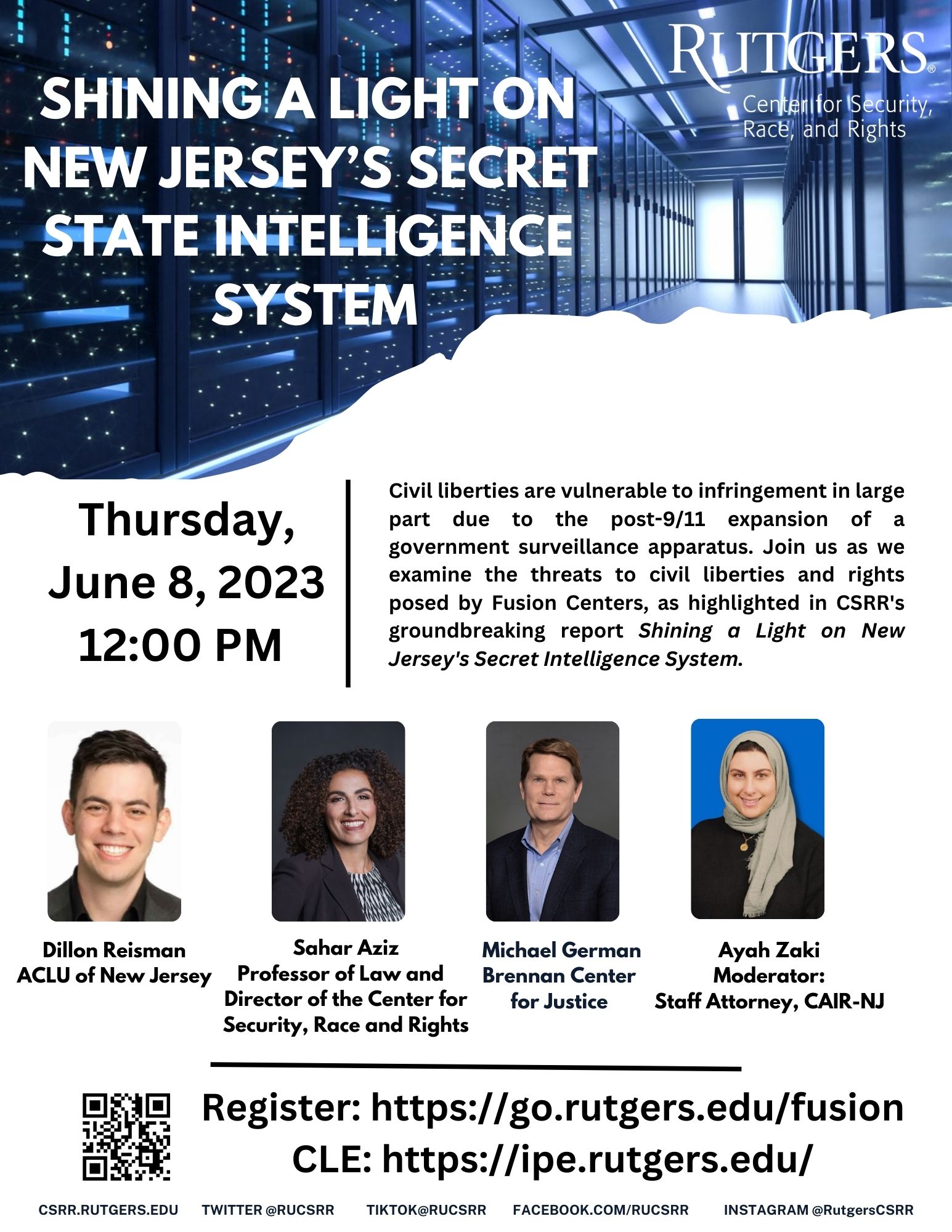 Shining a Light on New Jersey’s Secret State Intelligence SystemJune 8, 202312:00pm EST ...